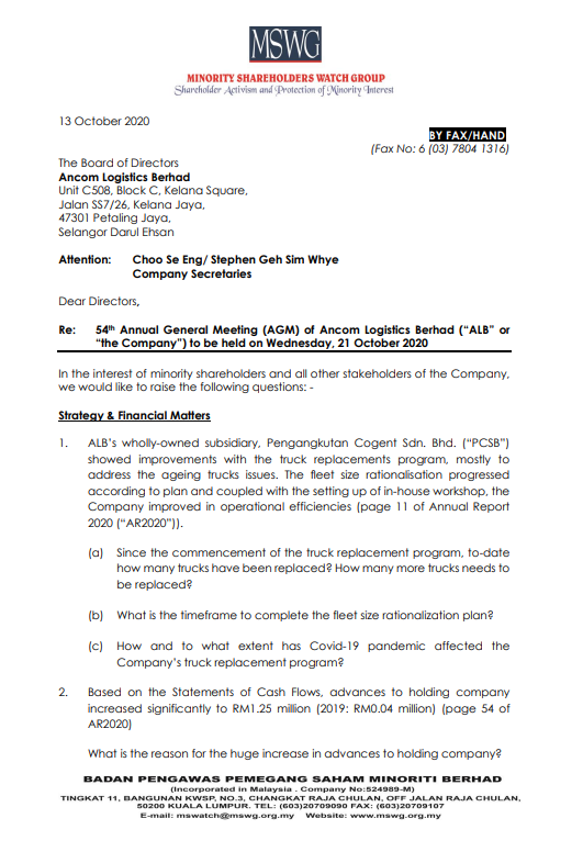 ANCOM LOGISTICS BERHAD